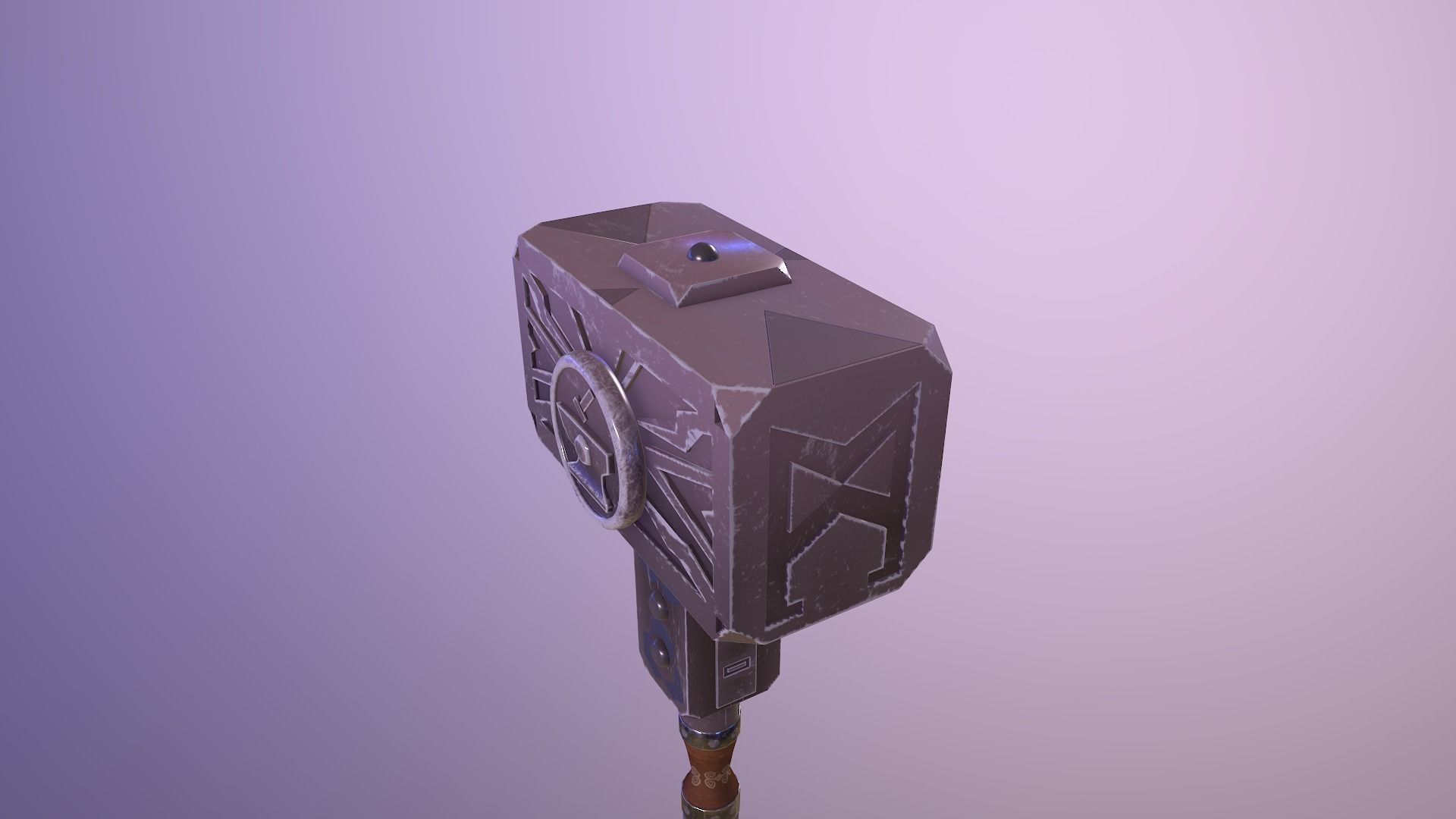 3D model stylized hammer weapon VR / AR / low-poly | CGTrader