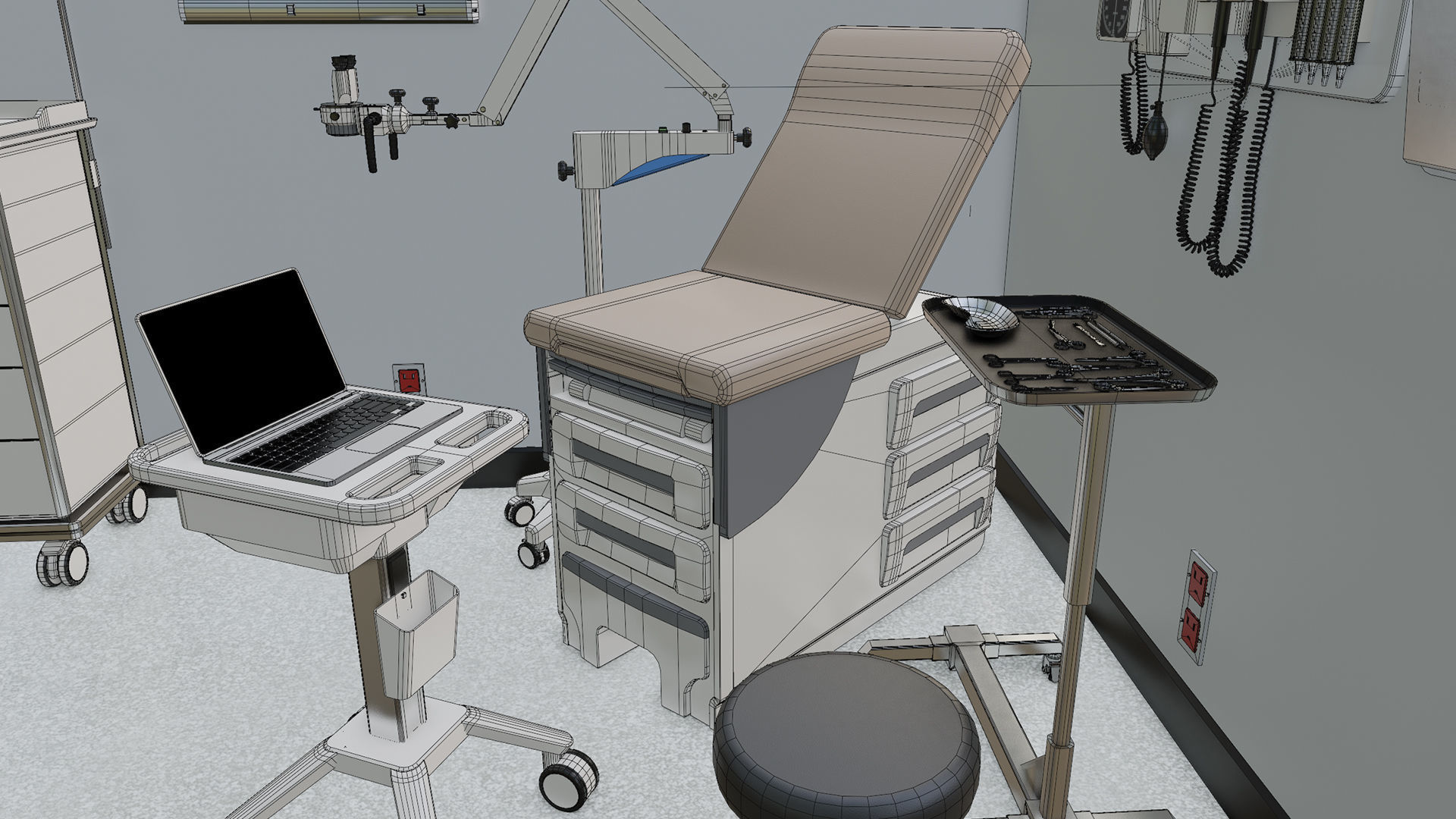 3D model Exam Room VR / AR / low-poly | CGTrader