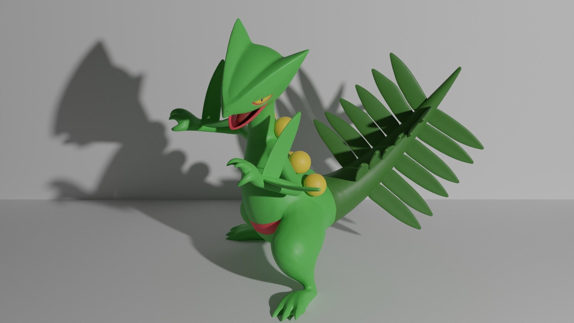 Sceptile pokemon 3D print model 3D model 3D printable | CGTrader