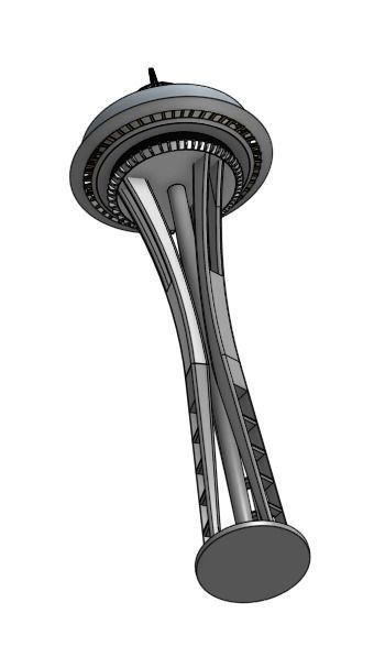 Seattle Space Needle low poly 3d model 3D model 3D printable | CGTrader