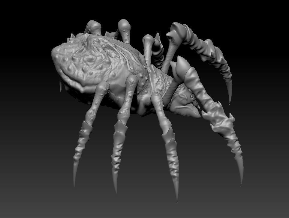 3D model Giant Spider - The Demon Face VR / AR / low-poly | CGTrader