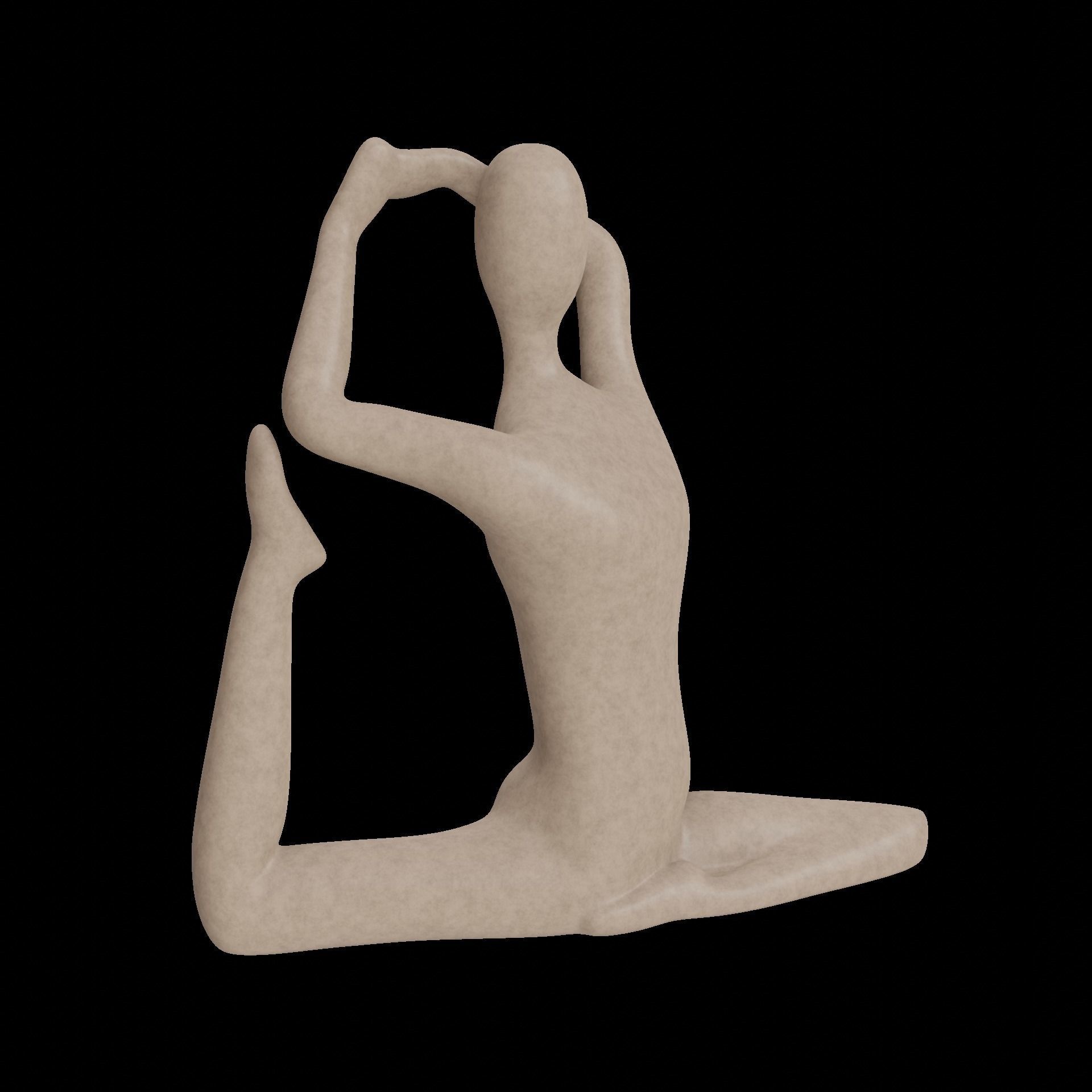 Yoga Sculpture Home Decor Yoga pose meditation Abstract Art 3D model 3D ...