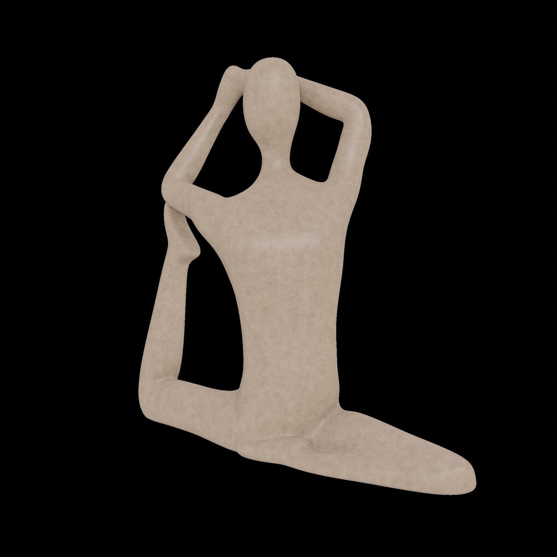 Yoga Sculpture Home Decor Yoga pose meditation Abstract Art 3D model 3D ...