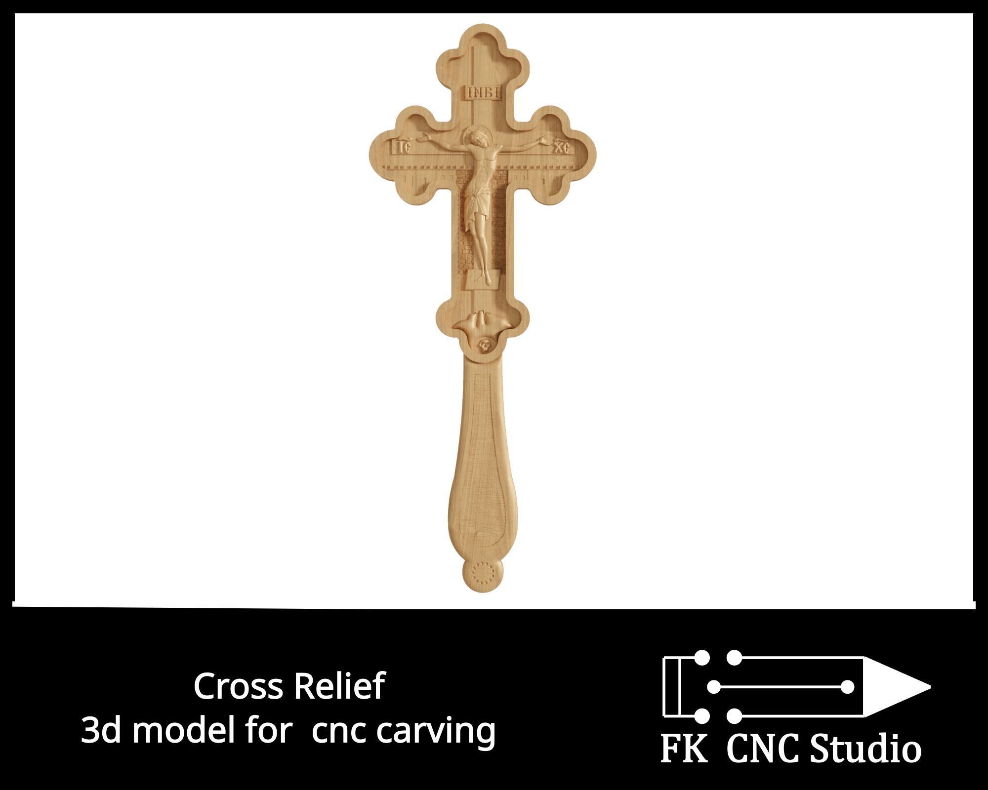 Cross stl file for cnc carving 3D model 3D printable | CGTrader