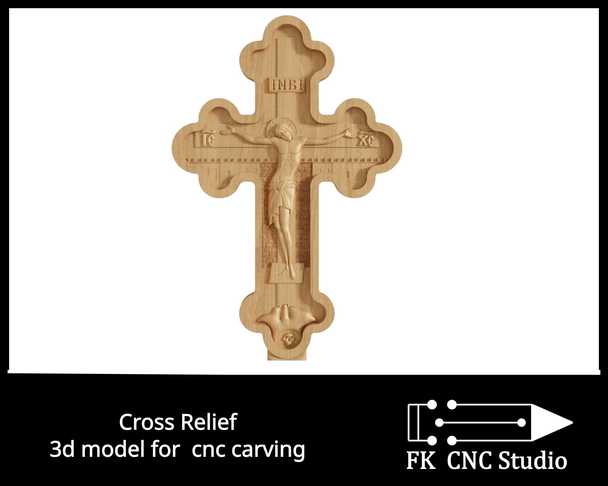 Cross stl file for cnc carving 3D model 3D printable | CGTrader