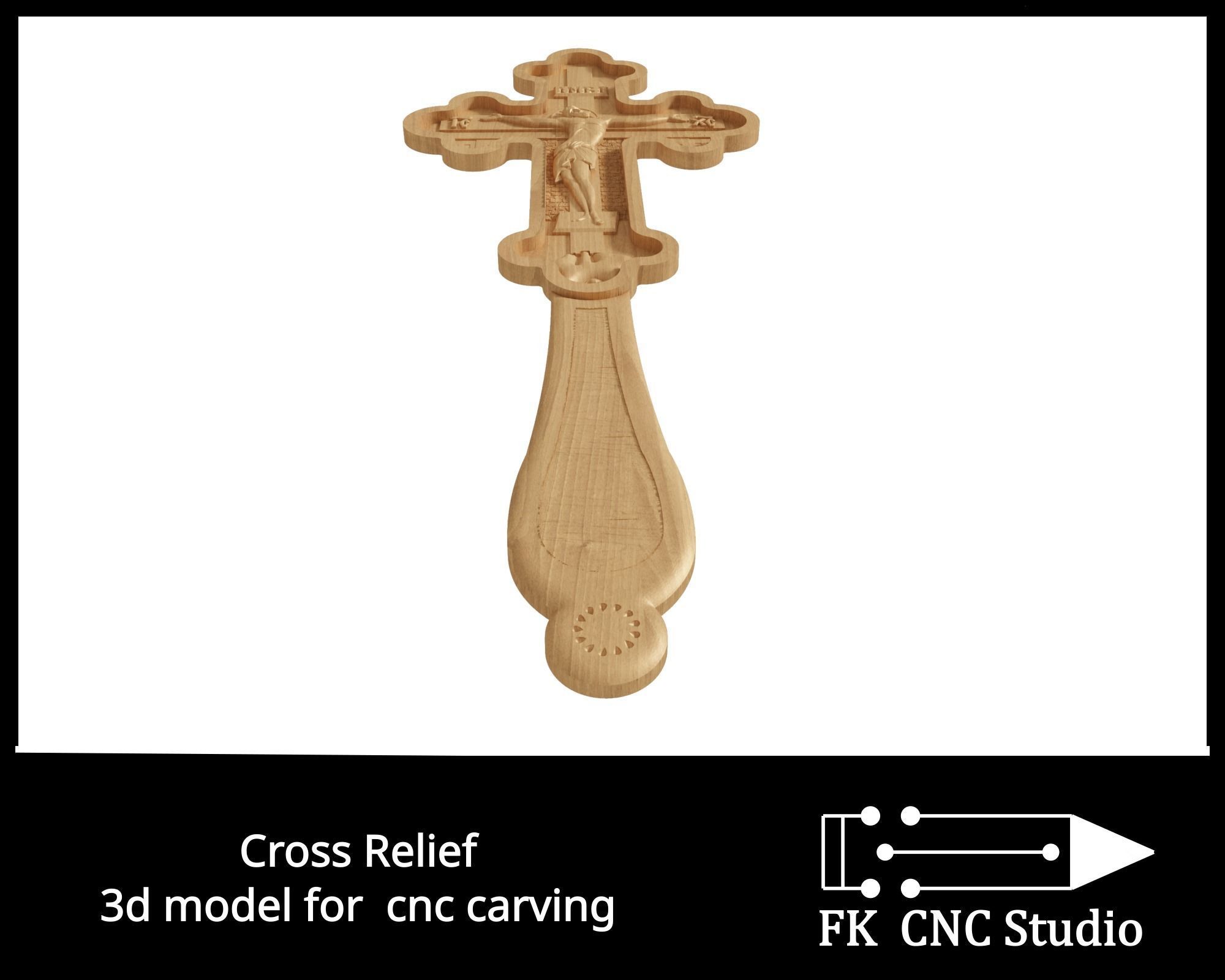 Cross stl file for cnc carving 3D model 3D printable | CGTrader