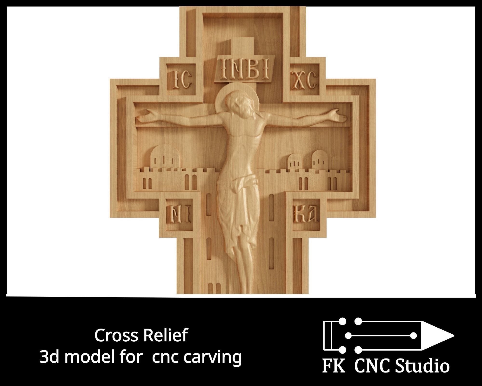 Cross 3d model - for cnc carving 3D model 3D printable | CGTrader