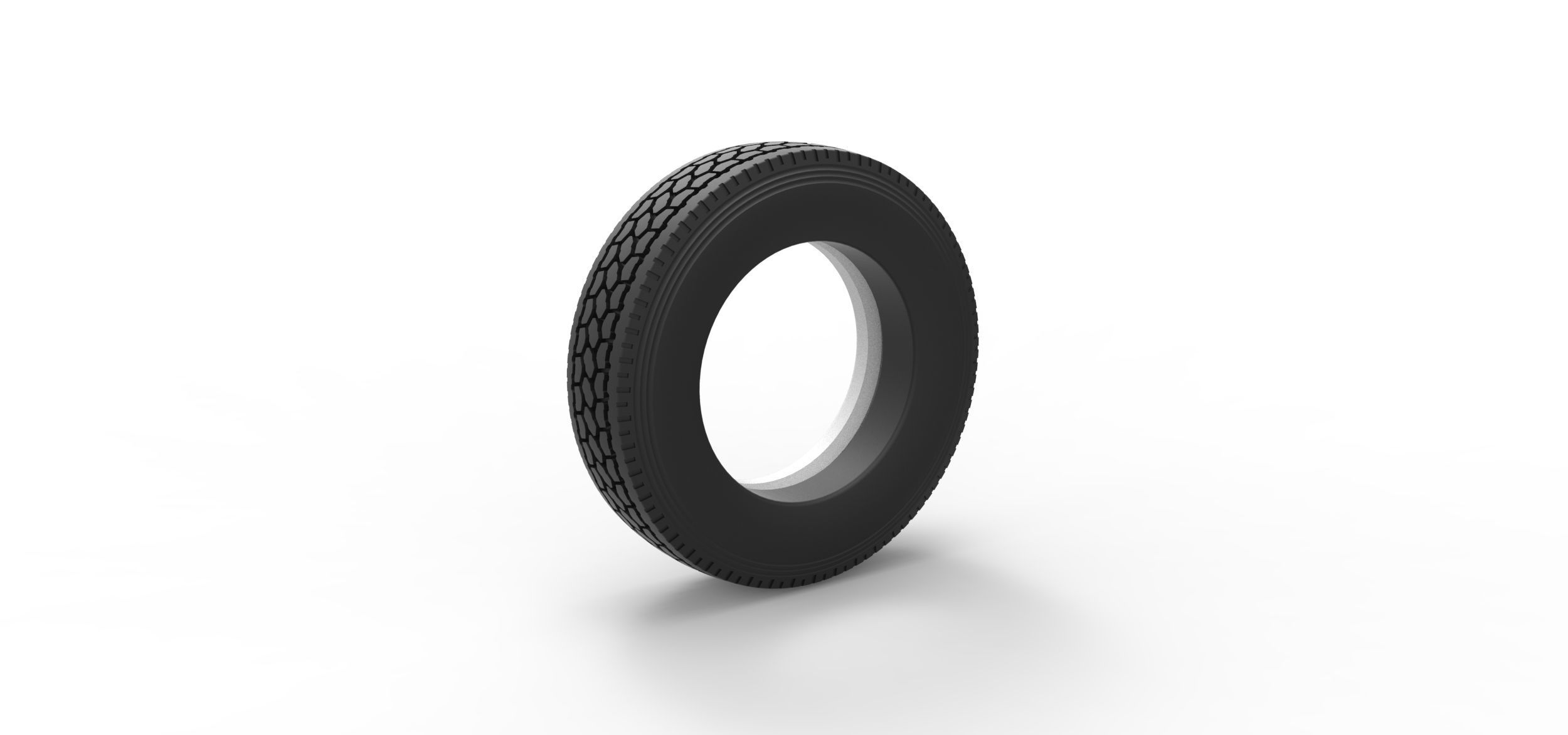 Semi Whitewall tire Scale 1 to 25 3D model 3D printable | CGTrader