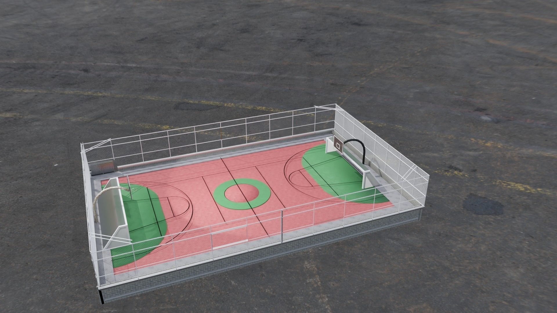 Campo e Alambrado - football field - fencing 3D model 3D printable ...