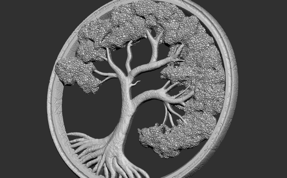 Tree Bas Relief 3D model for cnc 3d printing 3D model 3D printable ...