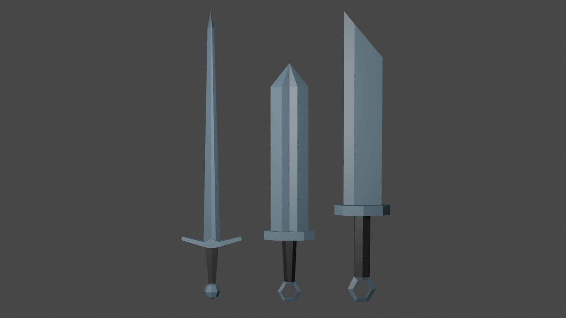 3D model Medieval Swords Low Poly VR / AR / low-poly | CGTrader