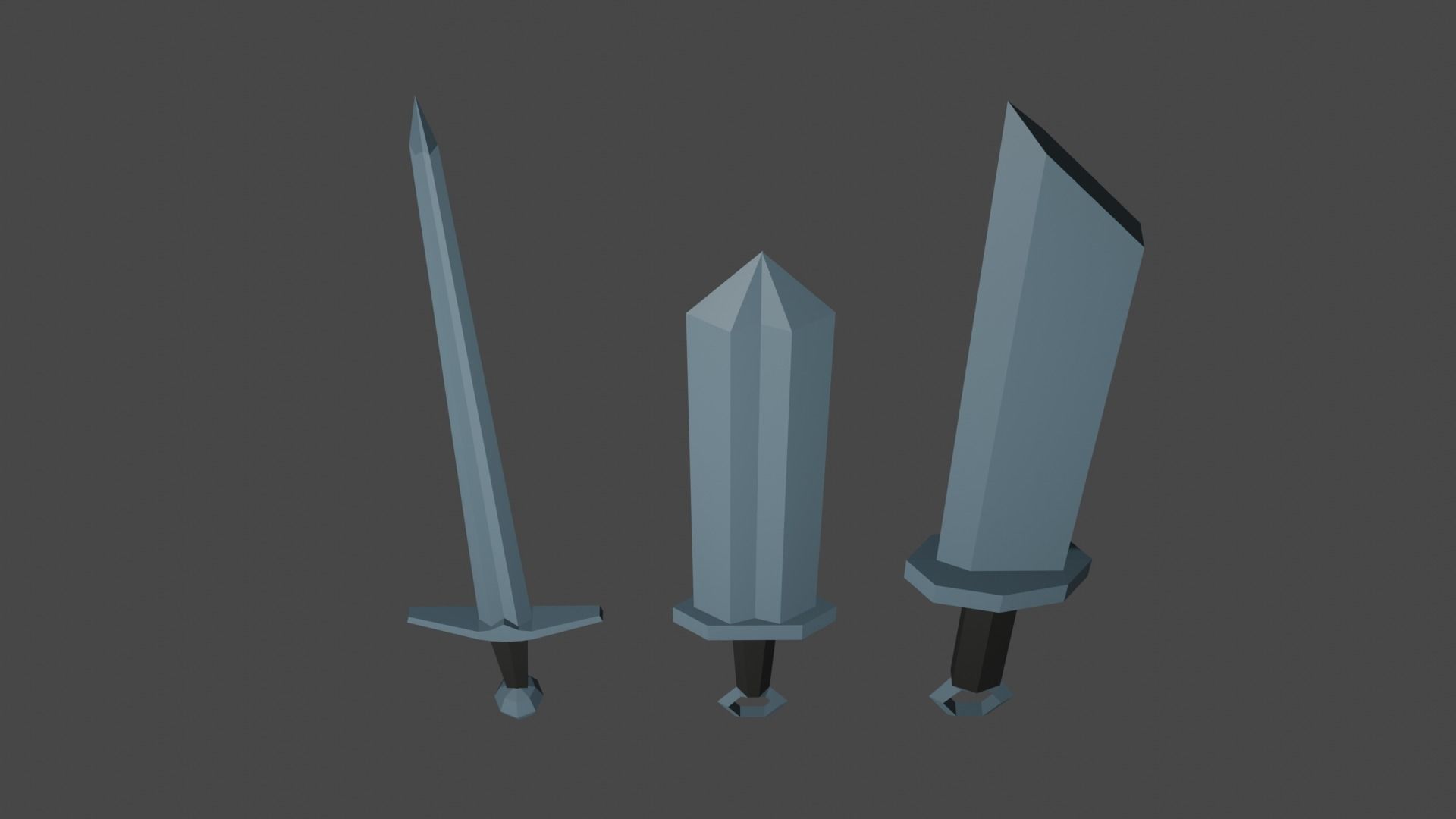 3D model Medieval Swords Low Poly VR / AR / low-poly | CGTrader