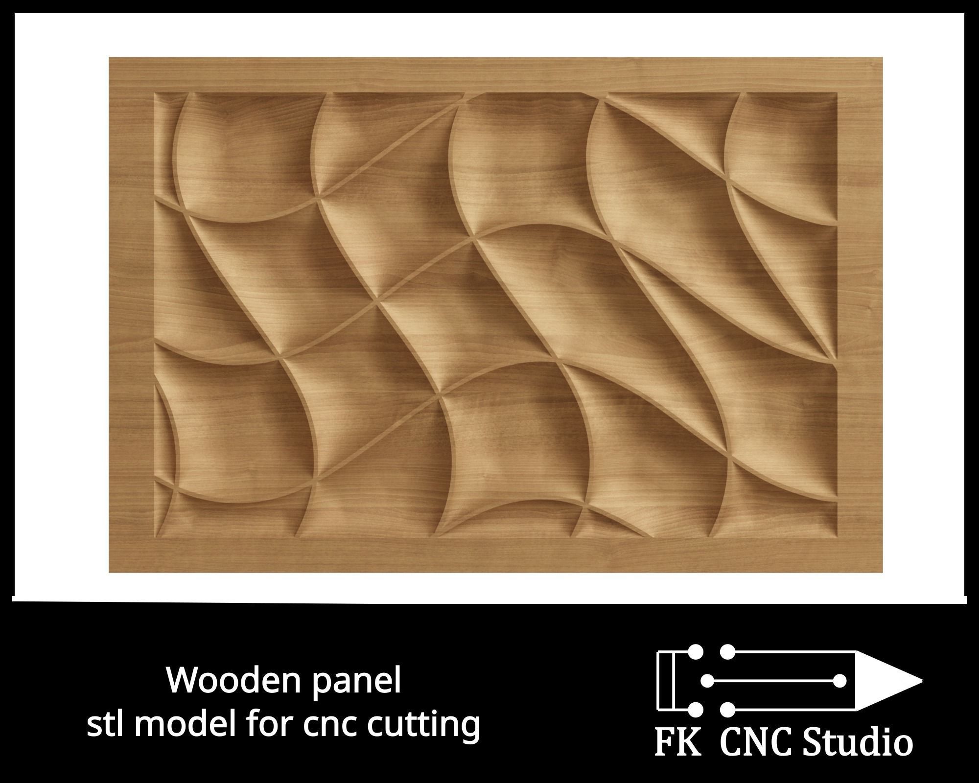 Wooden Panel carving - stl file for cnc cutting 3D model 3D printable | CGTrader