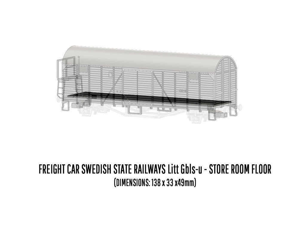 ROLLS-0024 Swedish SJ Litt Gbls-u Freight Car H0-scale 3D model 3D ...