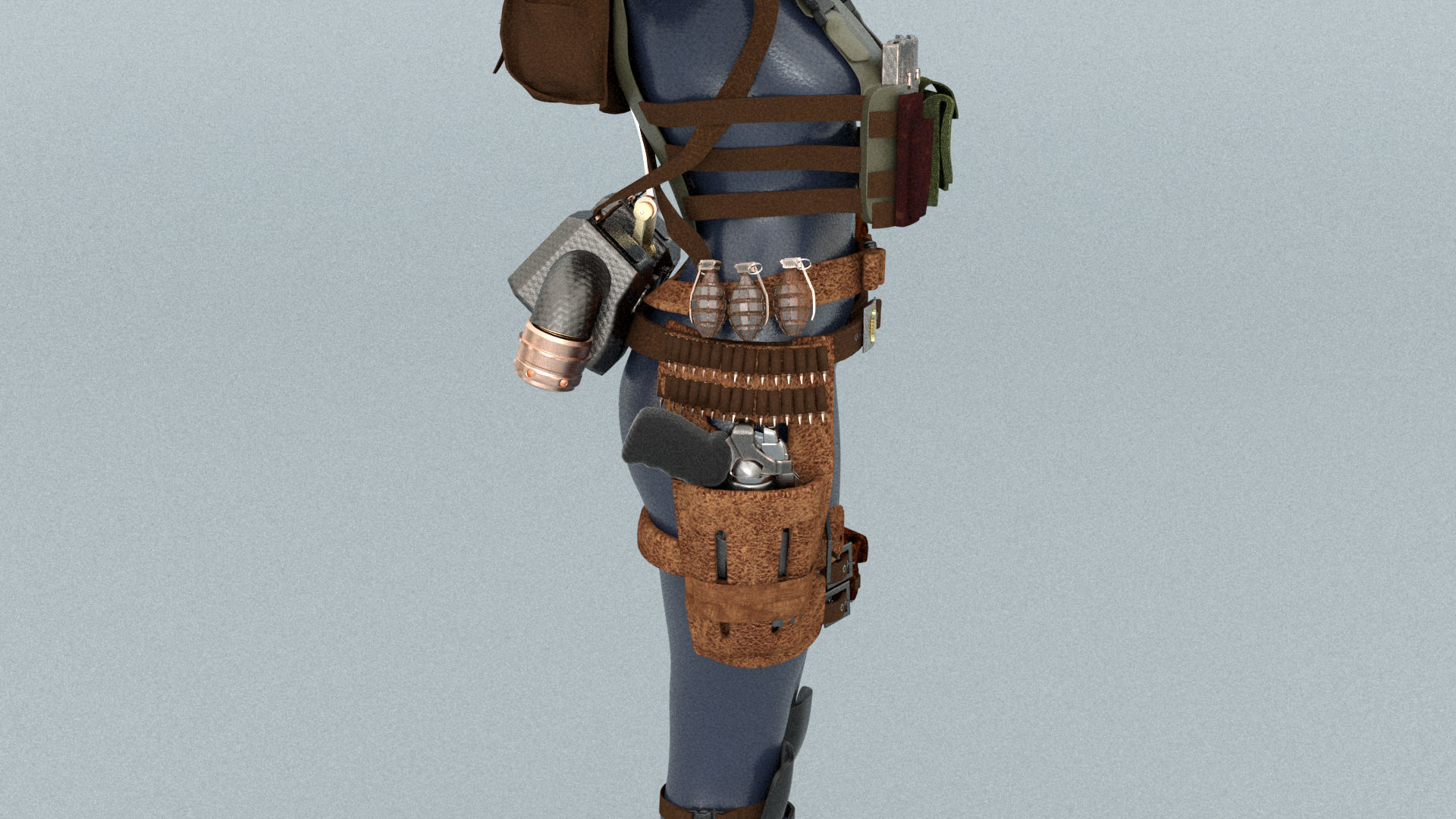 laos Game Female Soldier 3D model | CGTrader