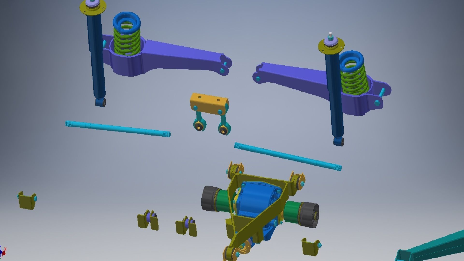 off-road vehicle rear suspension 3D model | CGTrader