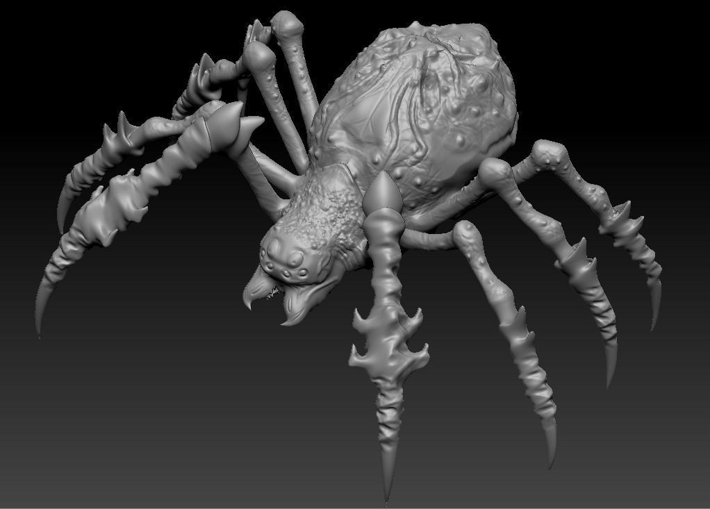 Free High Poly Giant Spider - The Demon Face - Ngchipv free 3D model ...