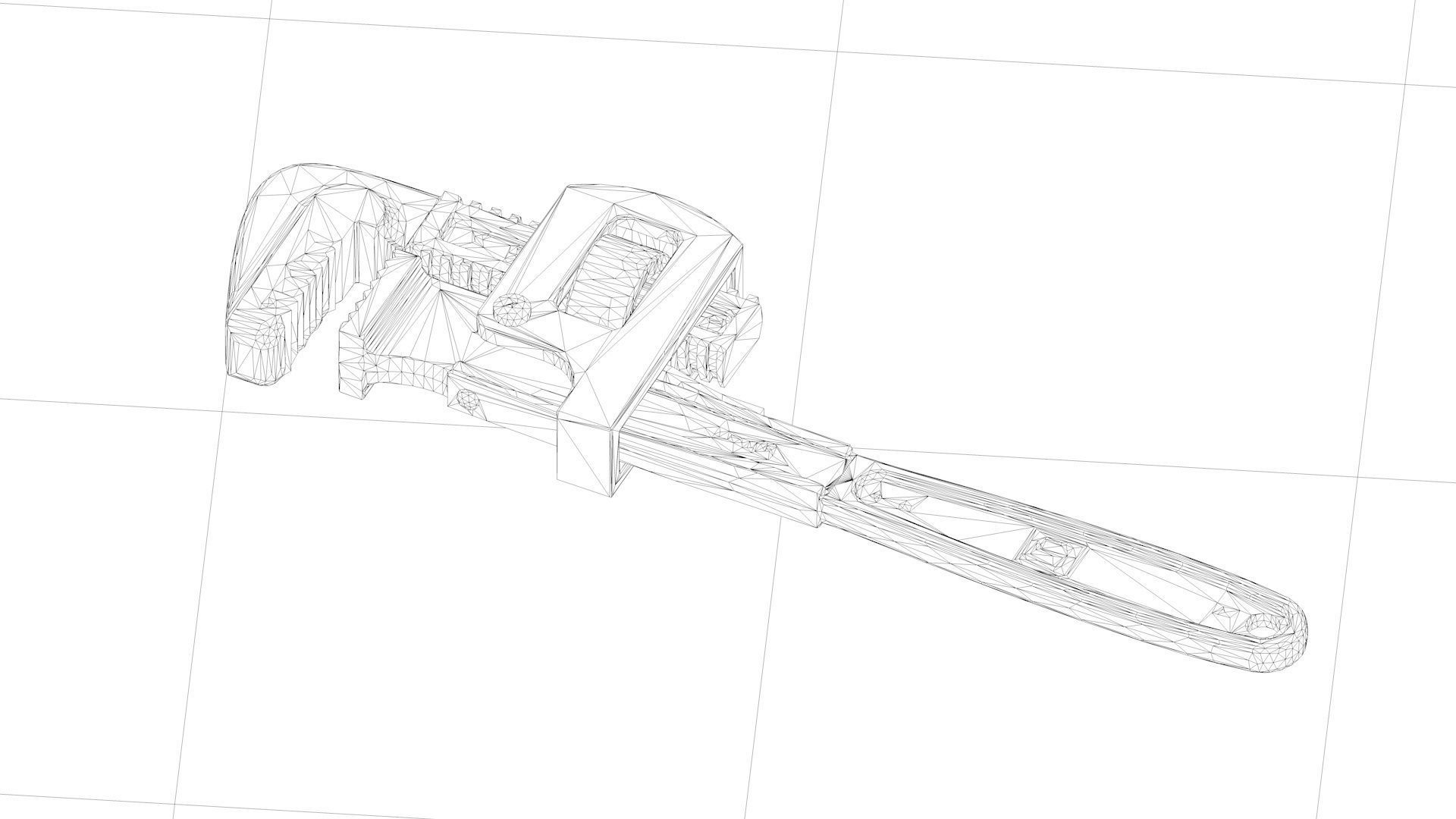 Mechanical Wrench Industrial Wrench Hardware Hardware Tools 3D model ...