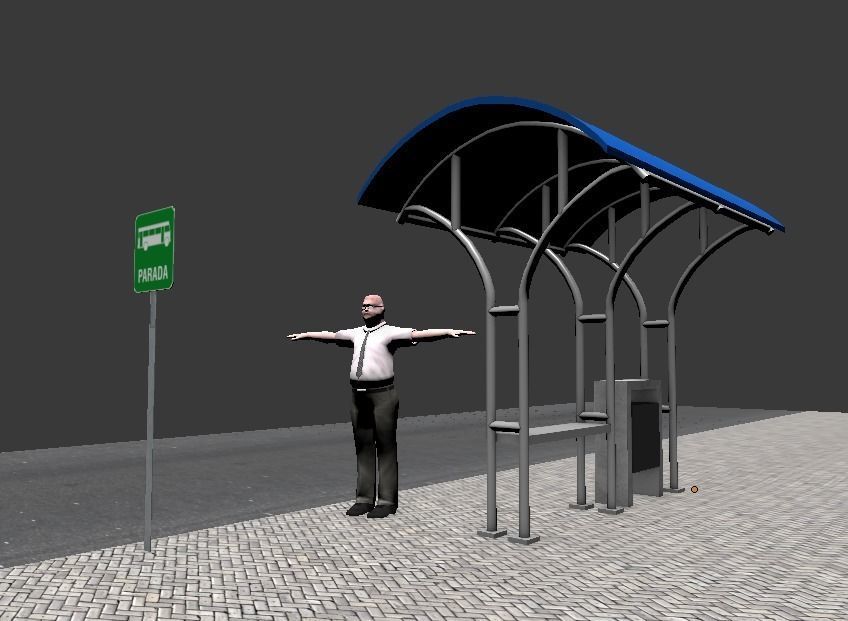 Simple Bus Stop free VR / AR / low-poly 3D model | CGTrader