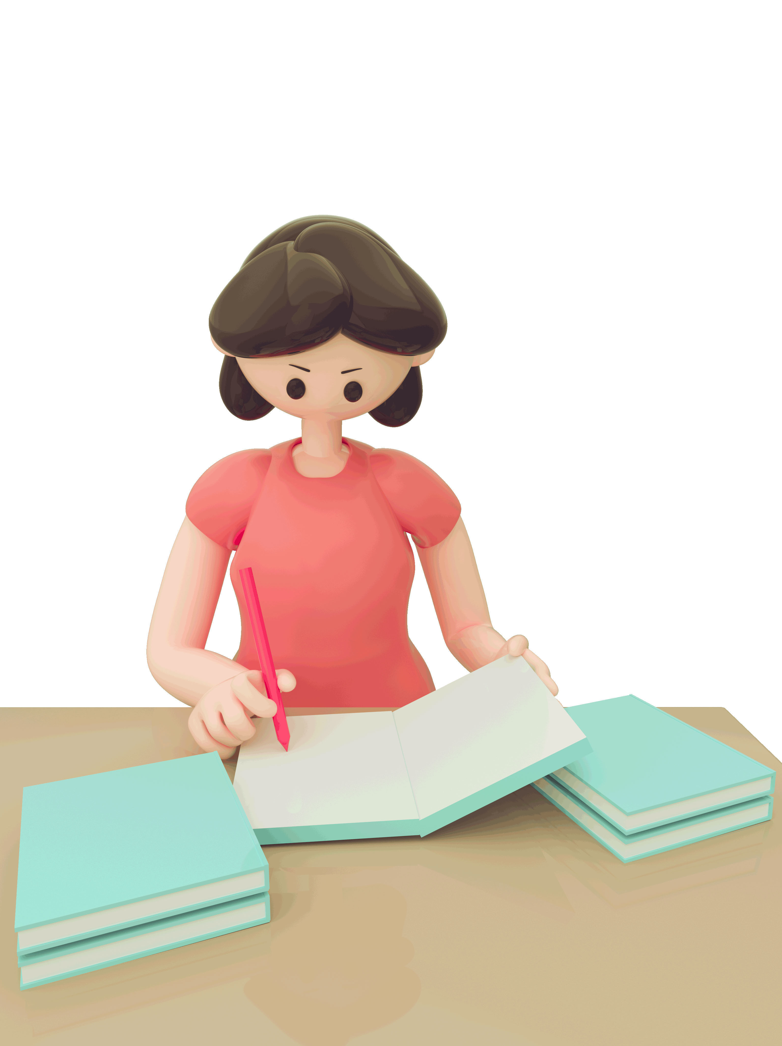 C4D model - female teacher in cartoon class 3D model | CGTrader