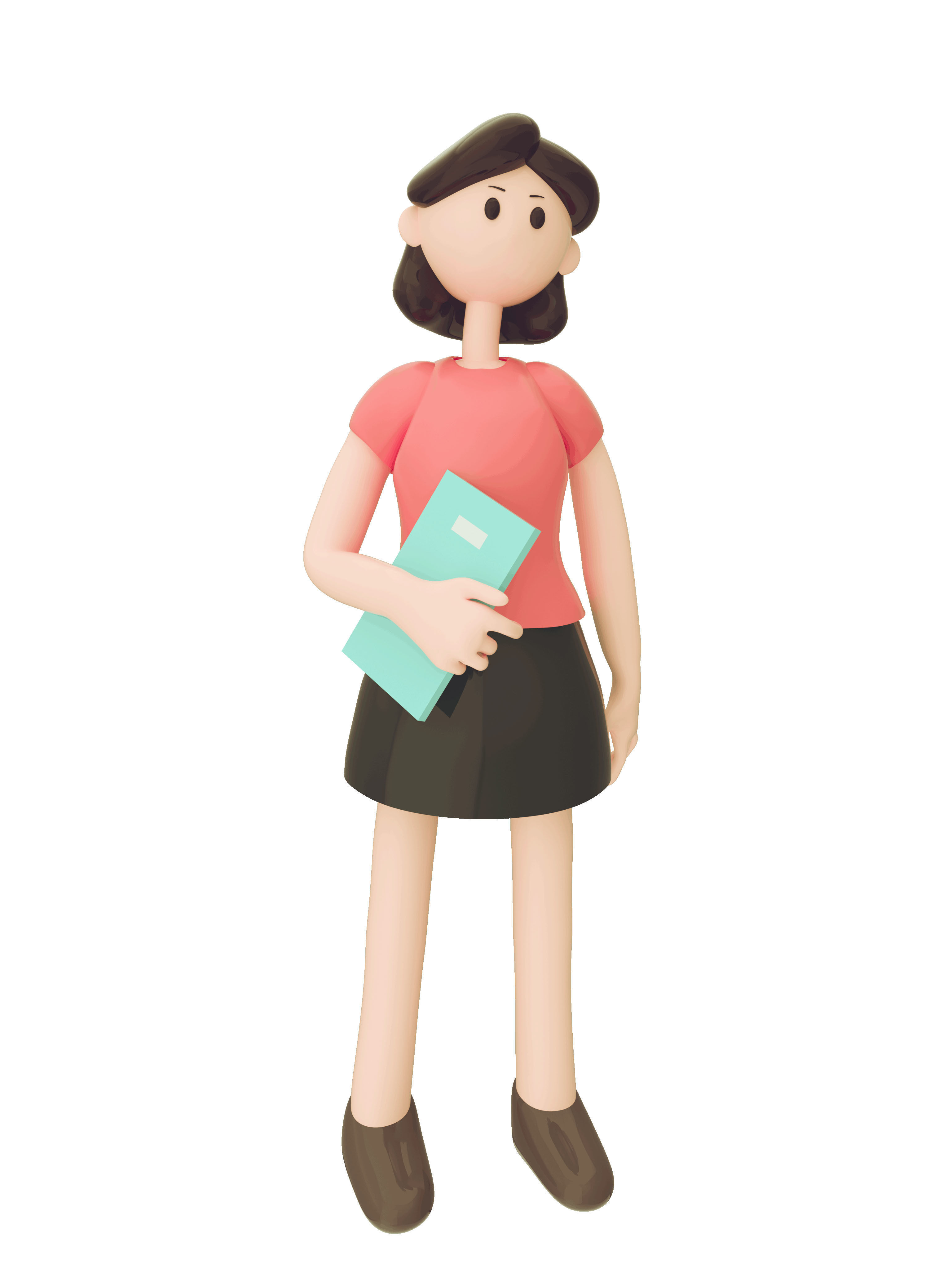 C4D model - female teacher in cartoon class 3D model | CGTrader