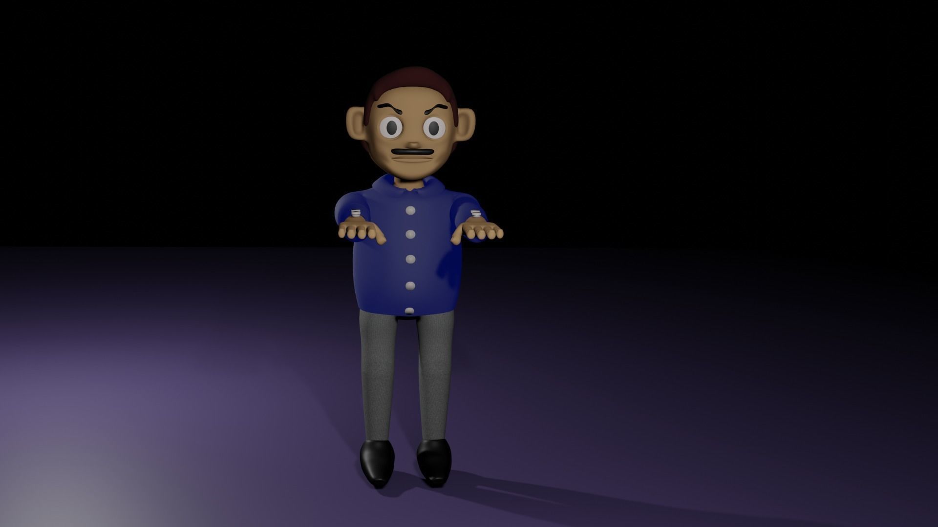 3D CARTOON CHARACTER OF MAN WITH SIMPLE ARMATURE 3D model animated ...