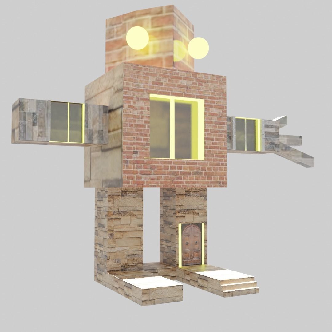 BotHome brick robot 3D model | CGTrader