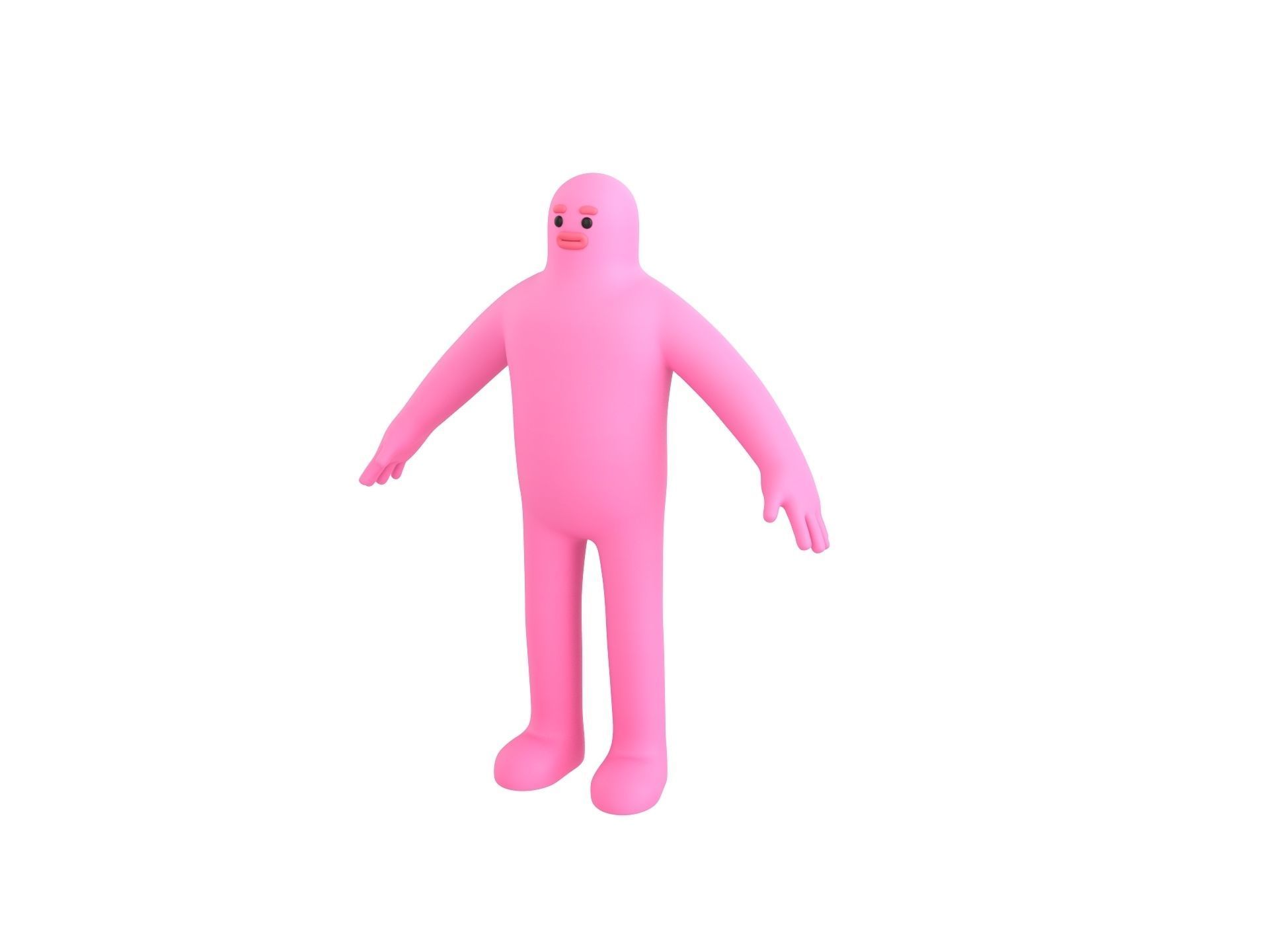 Character218 Pink Man 3D model | CGTrader
