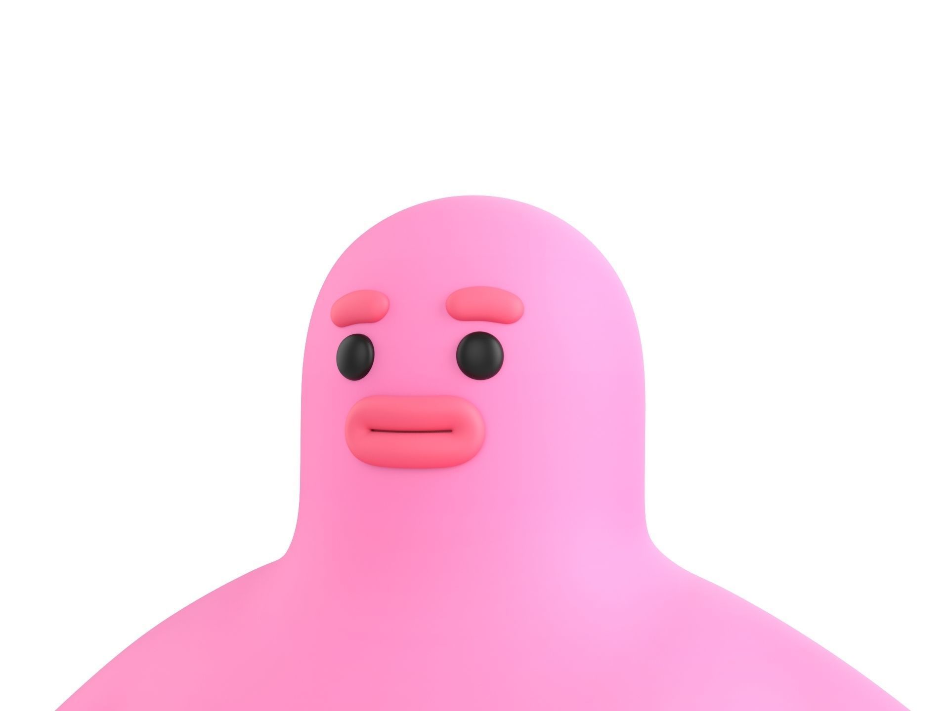 Character218 Pink Man 3D model | CGTrader