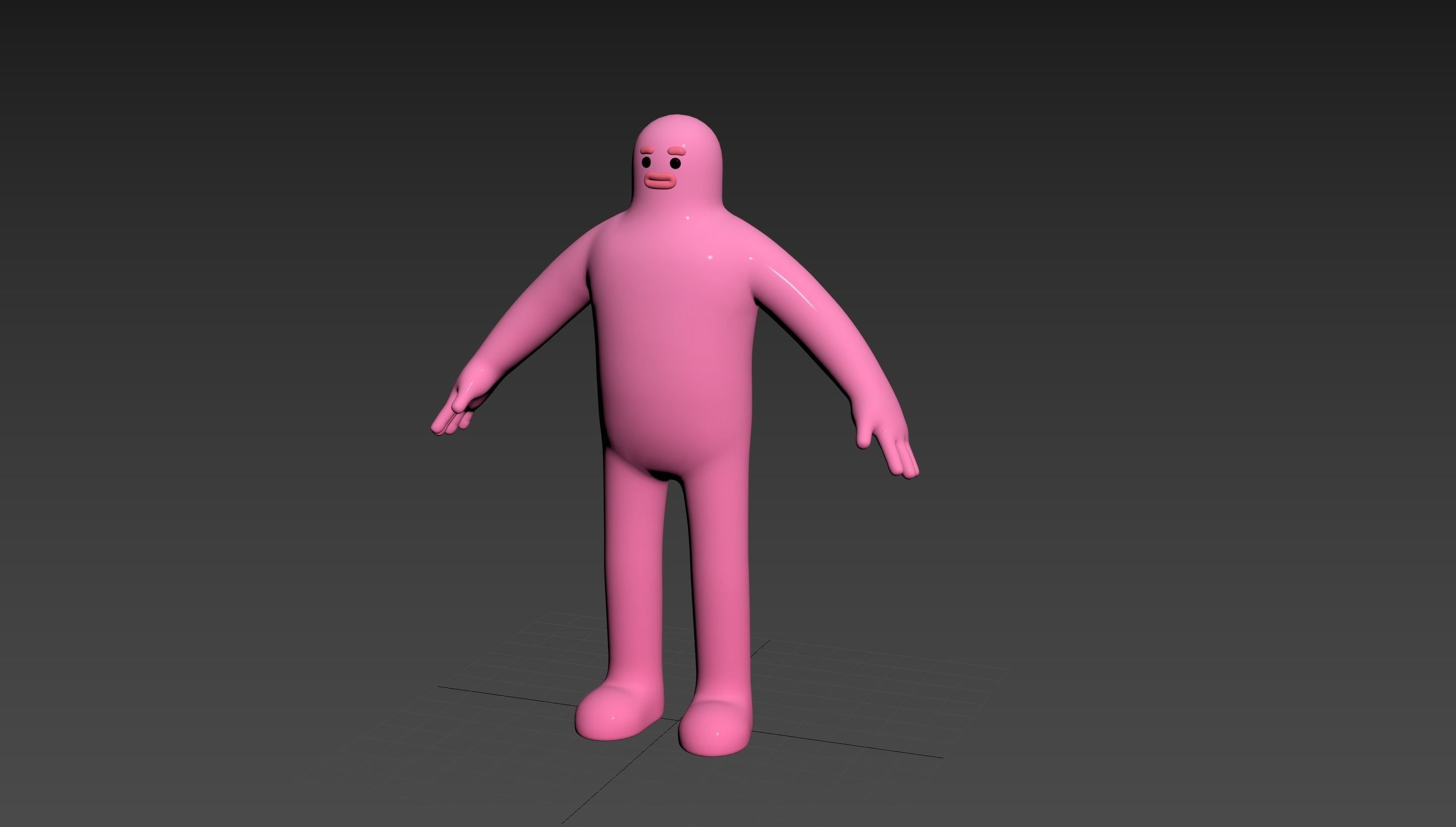 Character218 Pink Man 3D model | CGTrader