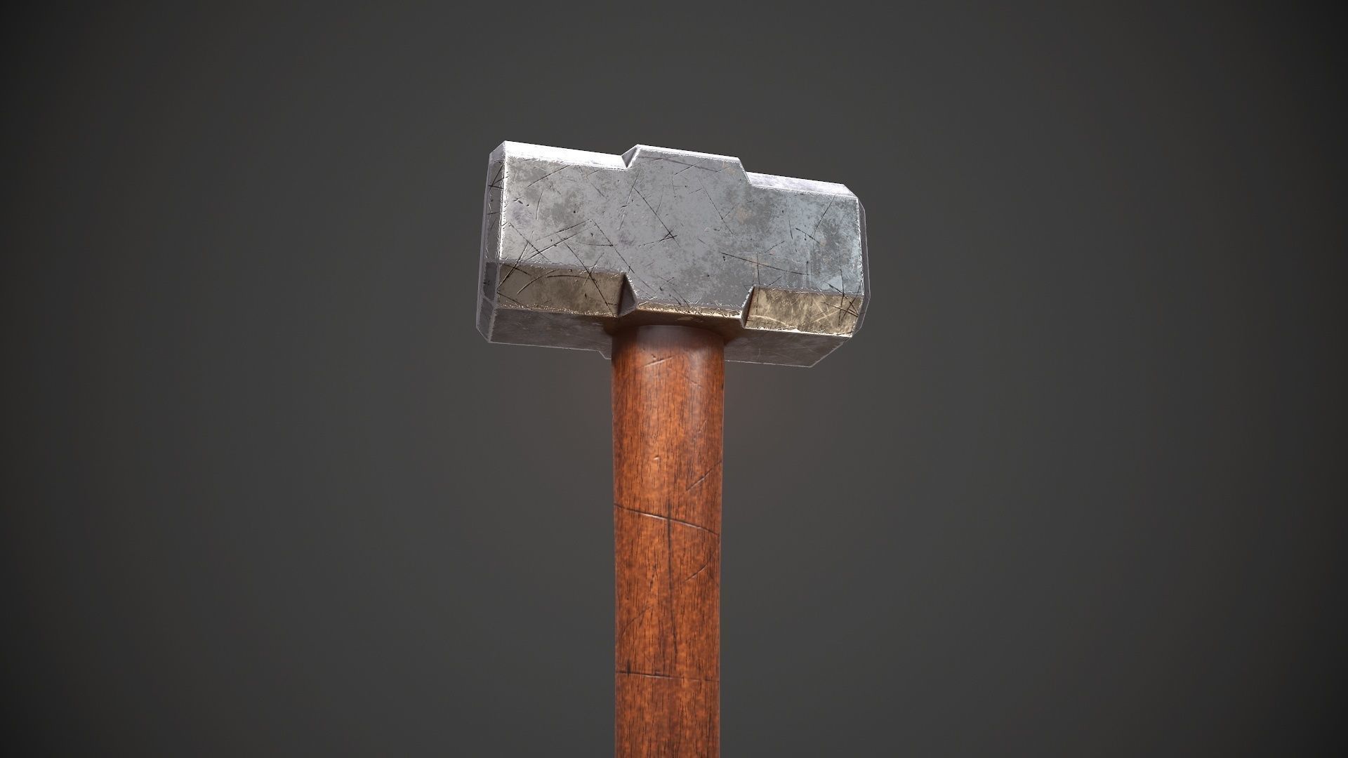 3D model Sledge Hammer Lowpoly 3D model with PBR VR / AR / low-poly ...