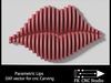 Parametric Lips wall art dxf file for cnc machining 3D model 3D ...