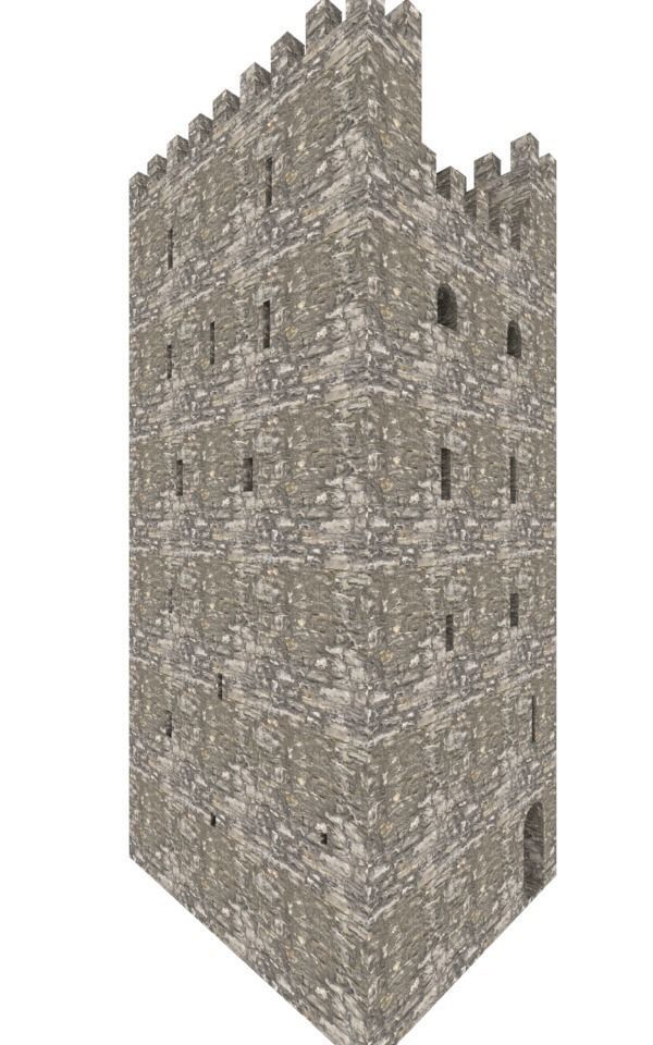 Medieval tower - low poly model with interior free 3D model | CGTrader