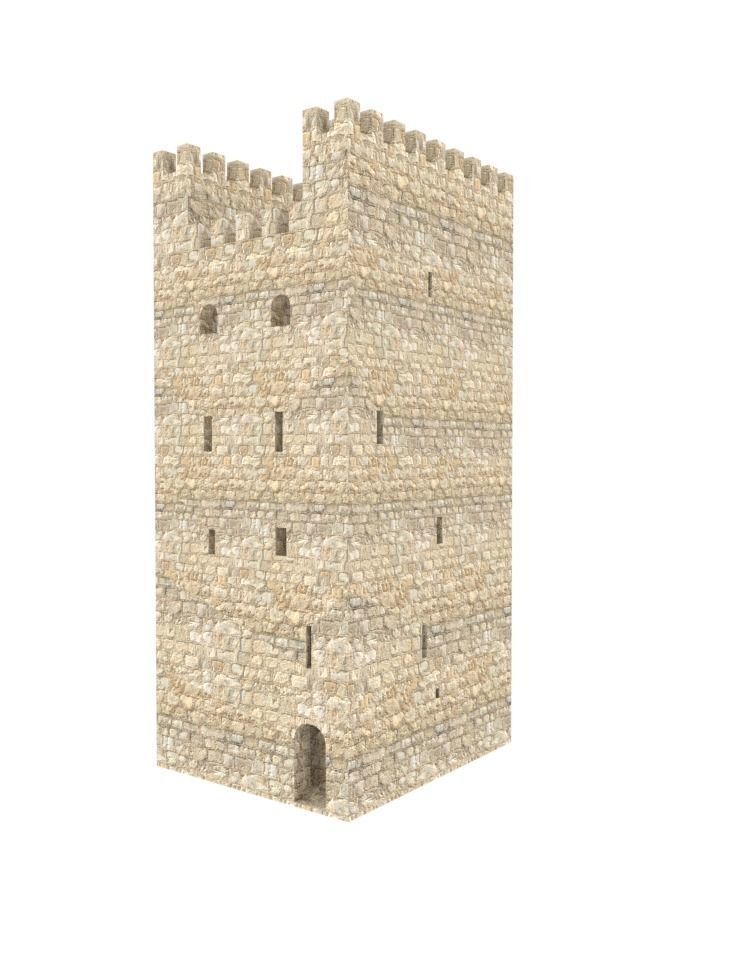 Medieval tower - low poly model with interior free 3D model | CGTrader