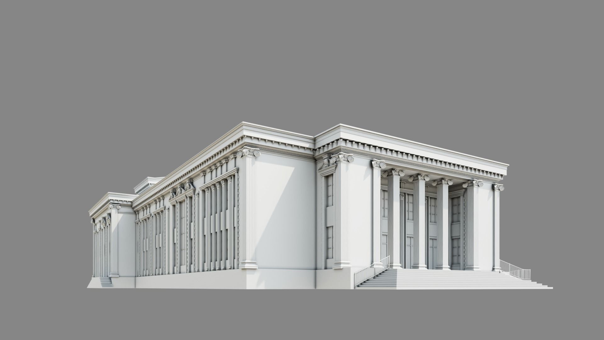 Theatre Building ID070 3D model | CGTrader