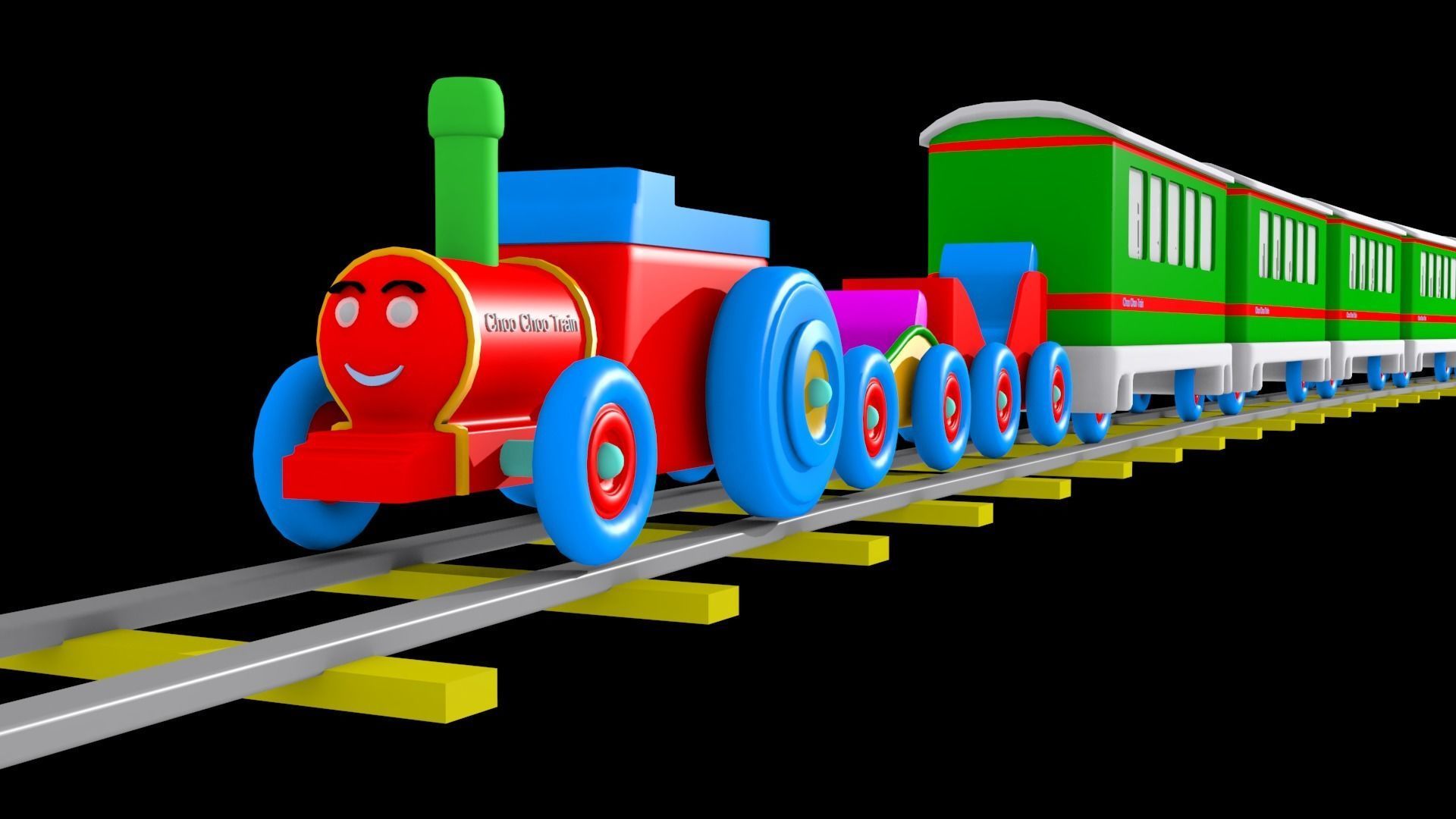 3D model Choo Choo Train VR / AR / low-poly | CGTrader