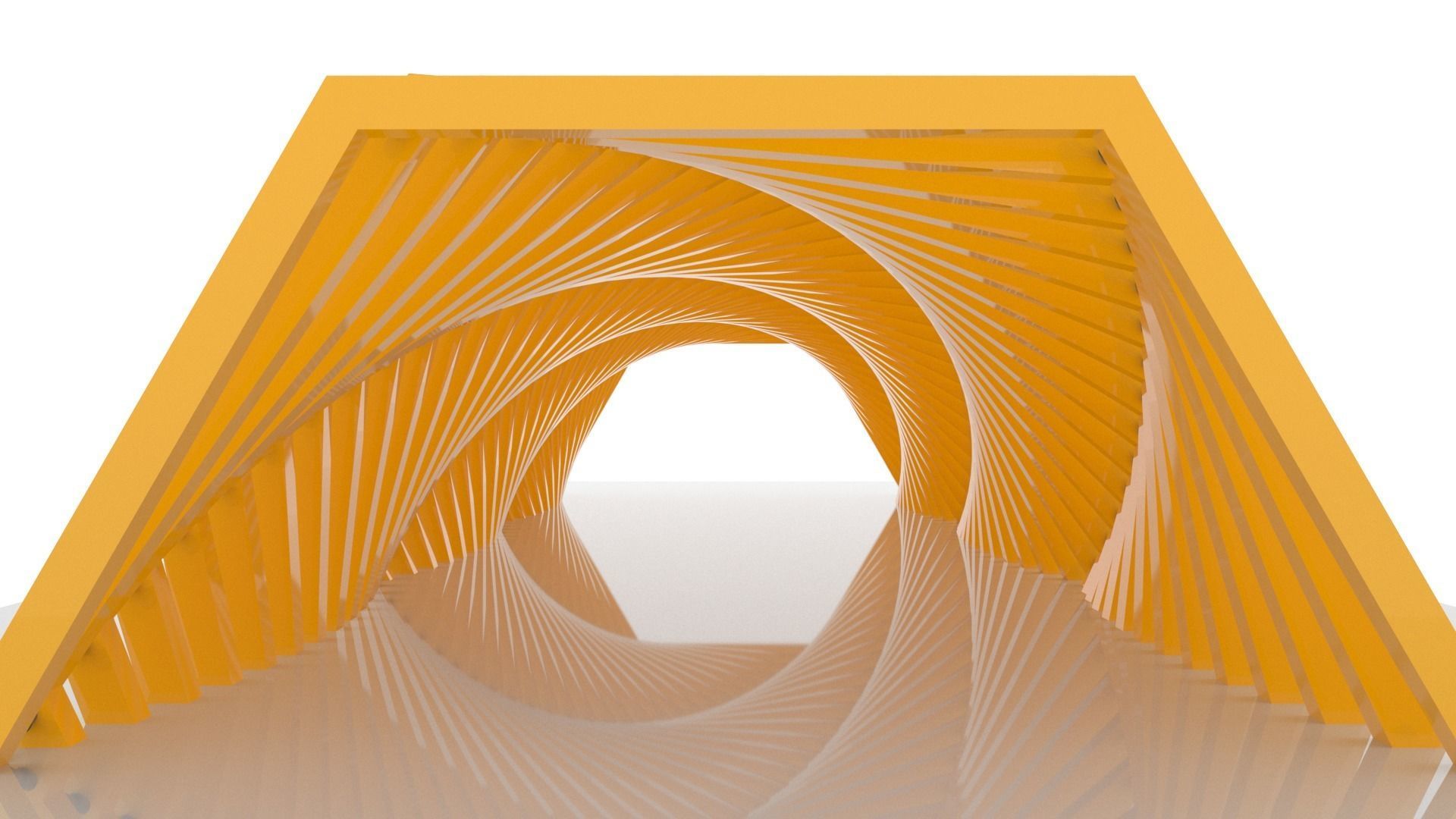 Twisted Tunnel Parametric Shading 3d Model Cgtrader