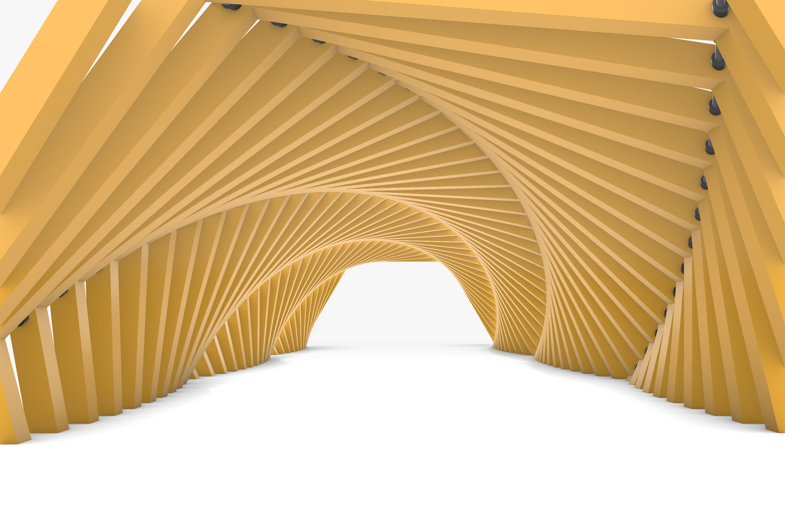Twisted Tunnel Parametric Shading 3d Model Cgtrader