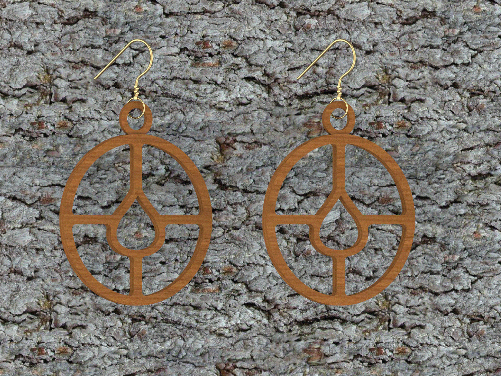 Circle earrings 3d model 3D model | CGTrader