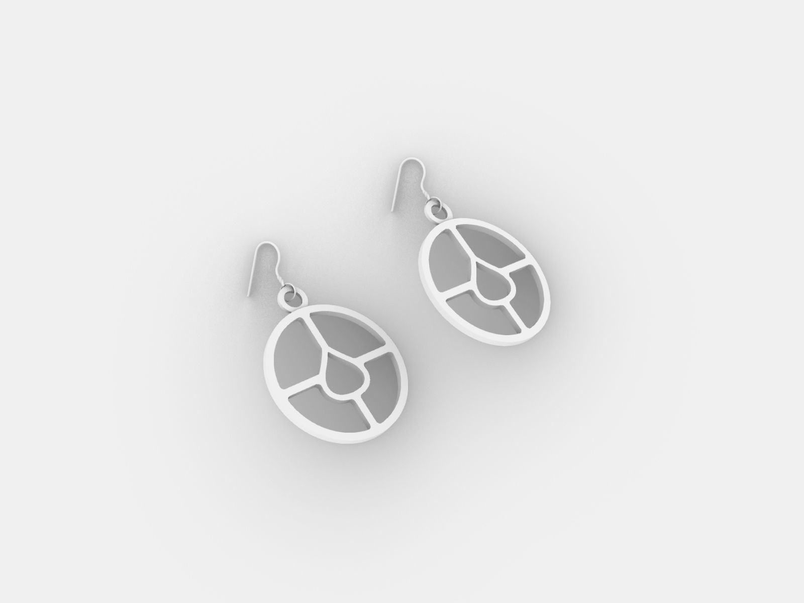 Circle earrings 3d model 3D model | CGTrader