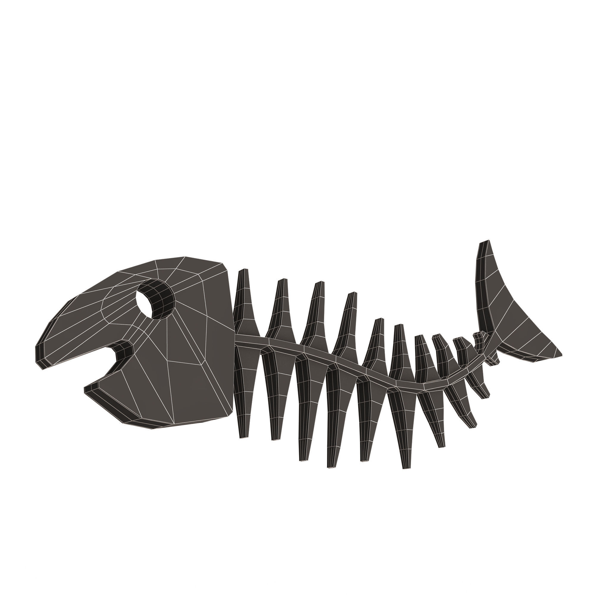 3D model Fish Bone Cartoon VR / AR / low-poly | CGTrader