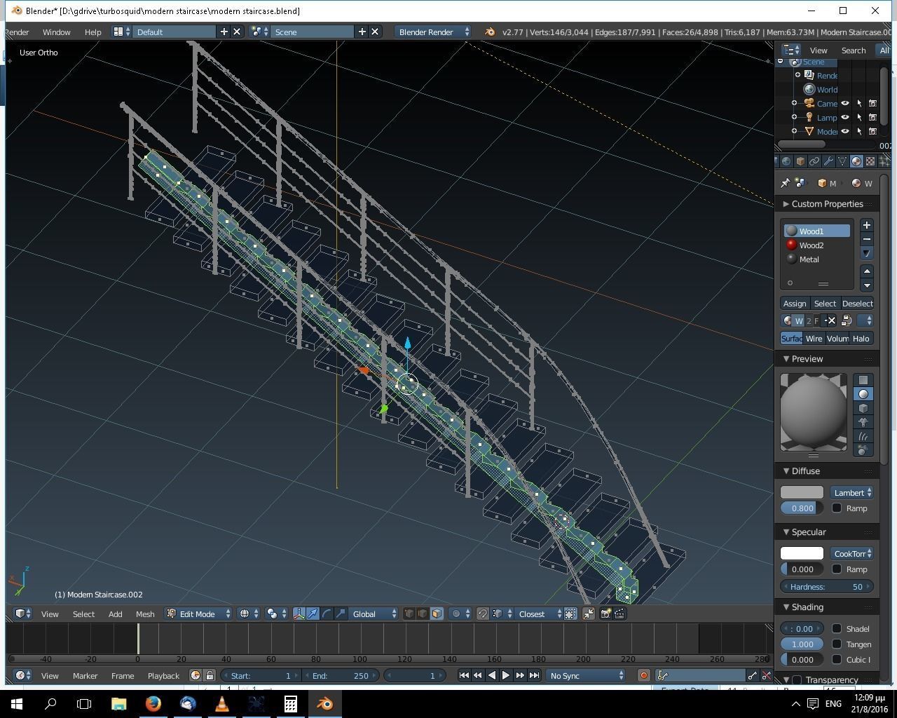Staircase stairs free 3D model | CGTrader
