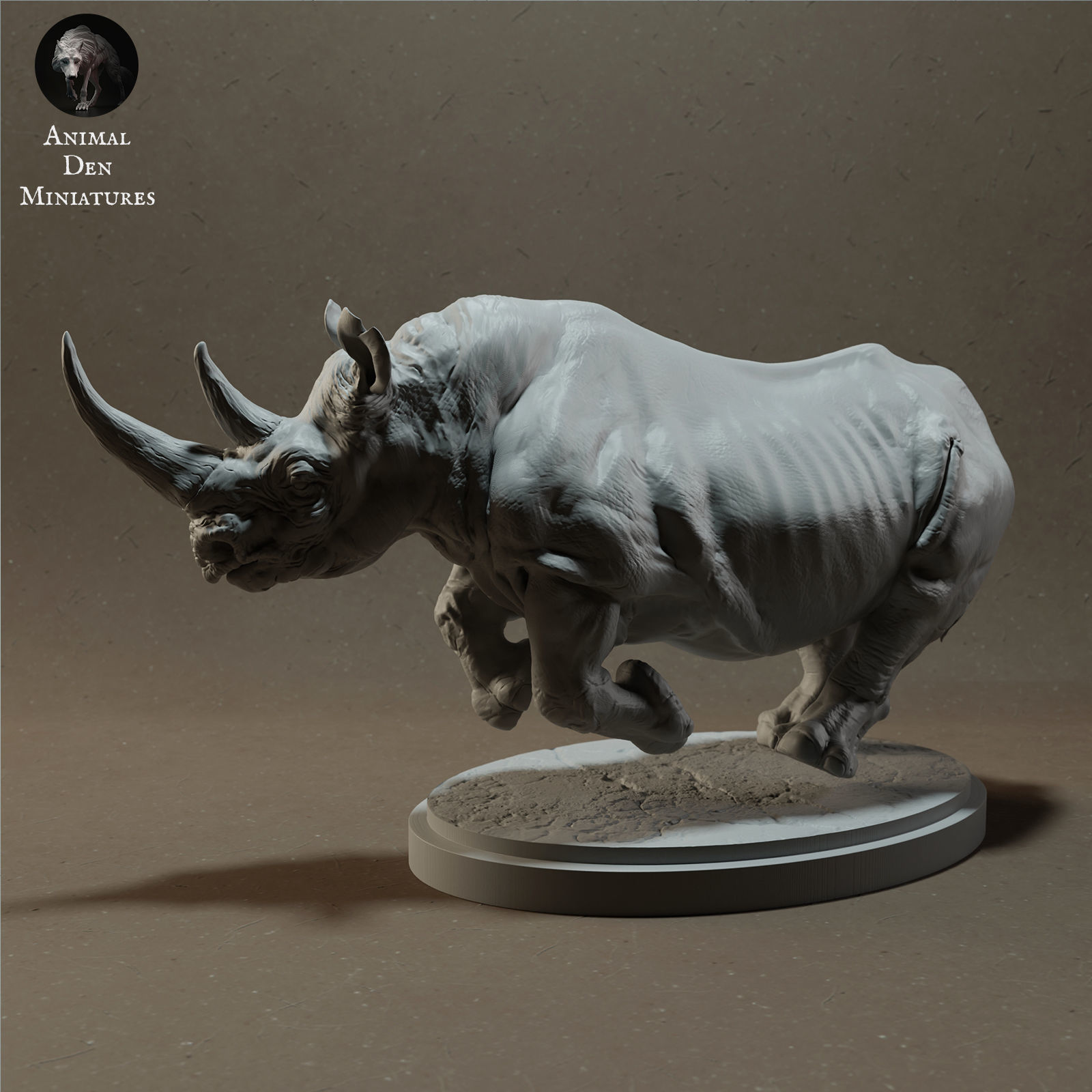 Black Rhino Charging 3D model 3D printable | CGTrader