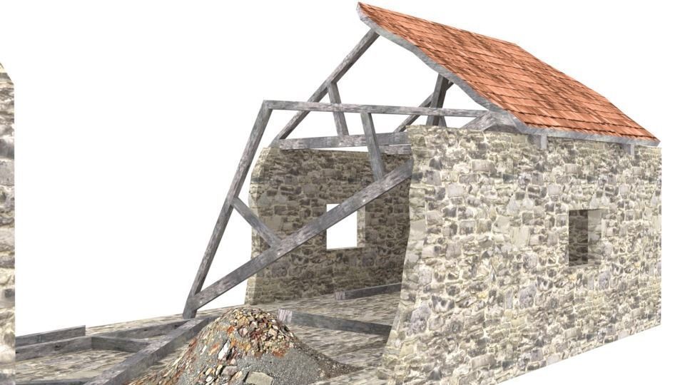 Ruined house free 3D model | CGTrader