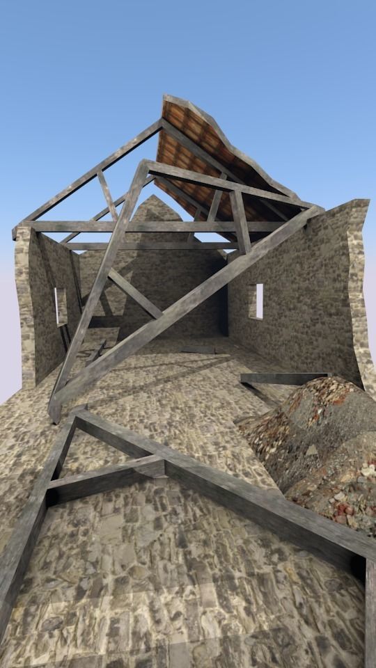 Ruined house free 3D model | CGTrader