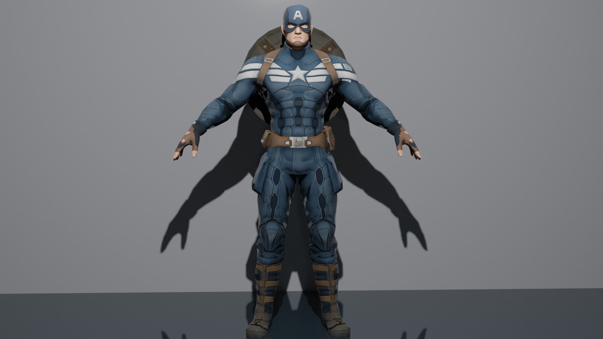 Captain America 3D model rigged | CGTrader