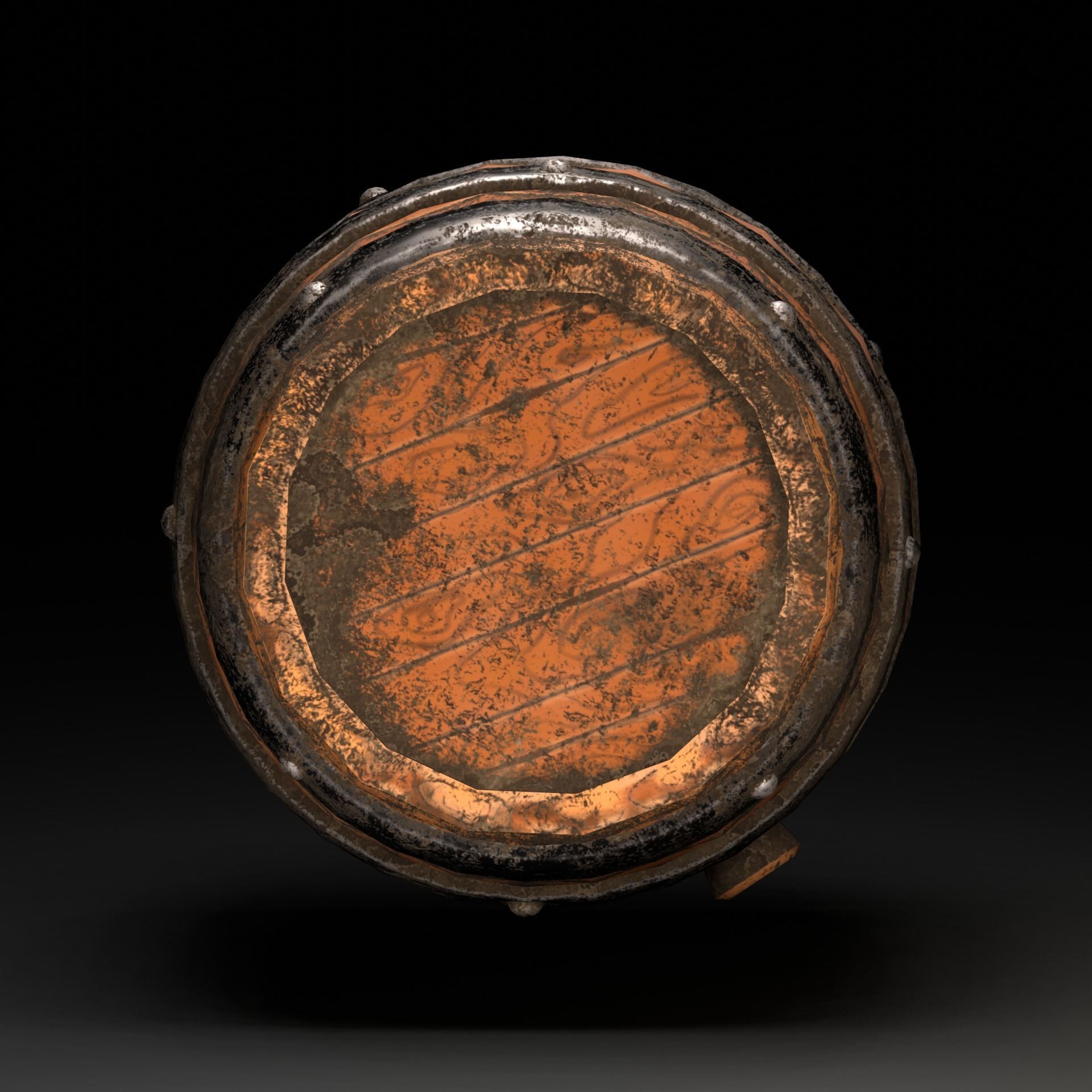 3D model Wooden Barrel Game Ready PBR Textures Low Poly 3D model VR ...