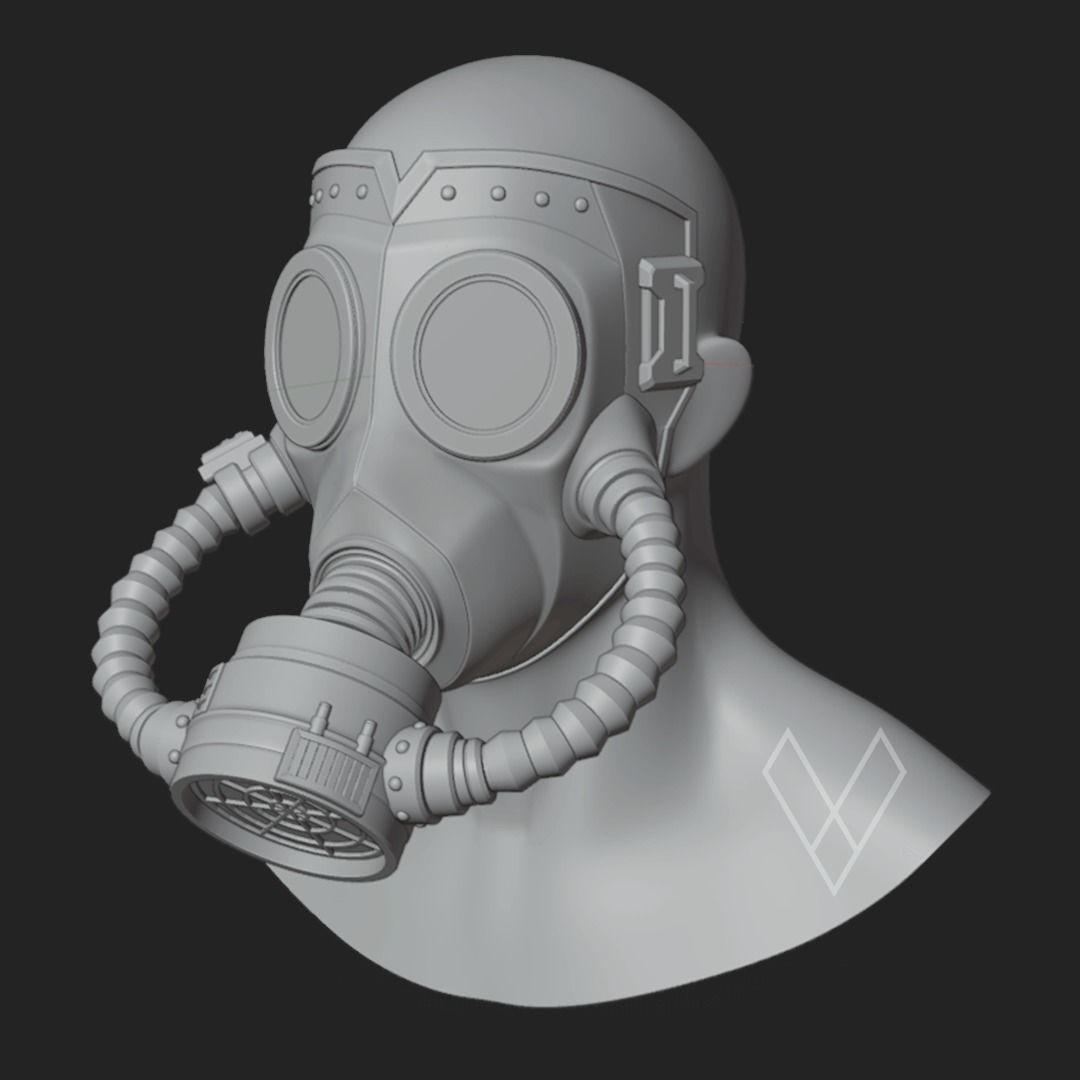 Anfitriao Gas Mask 3D model 3D printable | CGTrader