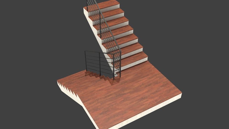Staircase stairs free 3D model | CGTrader