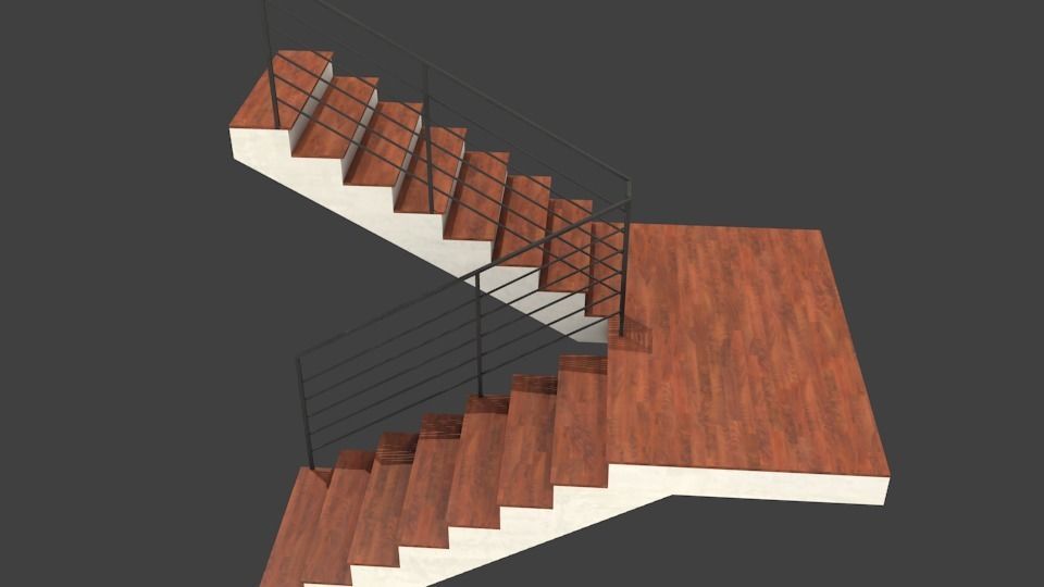 Staircase stairs free 3D model | CGTrader